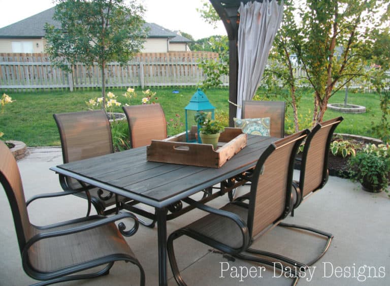 Makeover an Outdoor table and refresh chairs - Deeply Southern Home