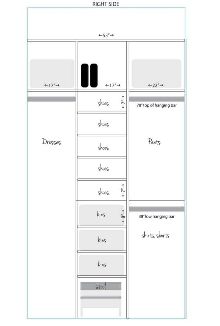 Custom Closet DIY: How to and Plans for dressing room closet - Deeply ...