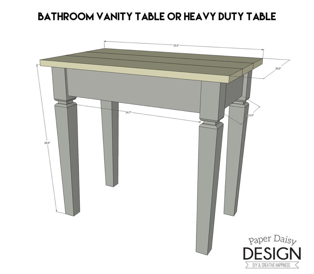 Build A Heavy Duty Bathroom Vanity Or Table Build A Heavy Duty Bathroom Vanity Or Table