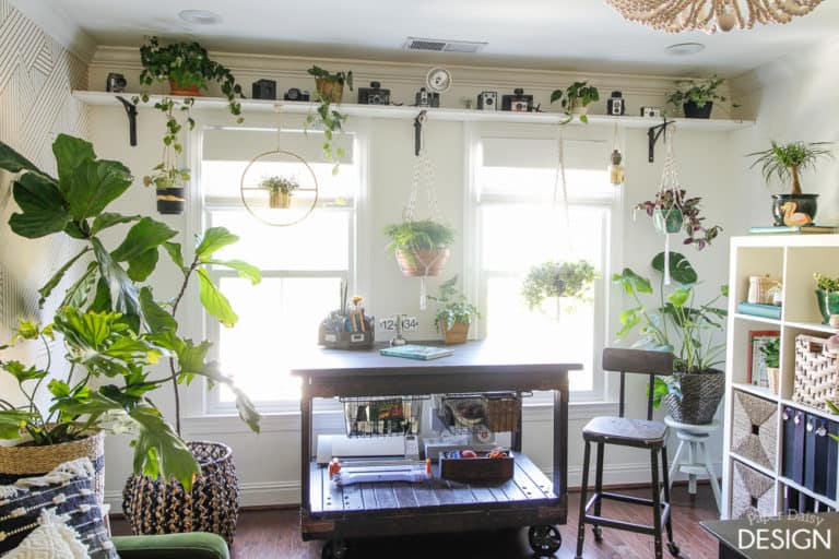 Bohemian Jungle Studio: One Room Challenge Reveal! - Deeply Southern Home