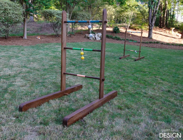 Portable DIY Wooden Ladder Golf - Deeply Southern Home