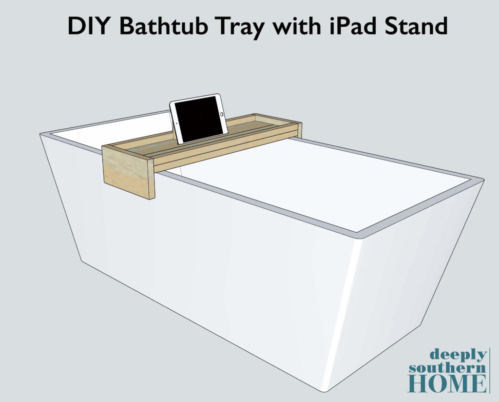 DIY Bathtub Tray with Reclaimed Wood