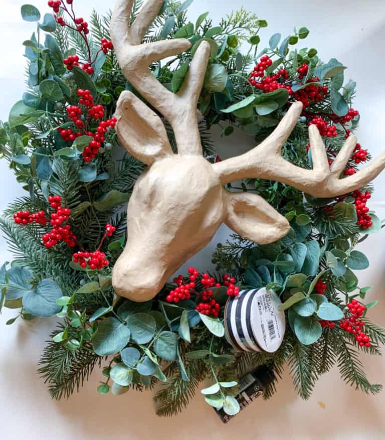 Reindeer Wreath DIY - Deeply Southern Home