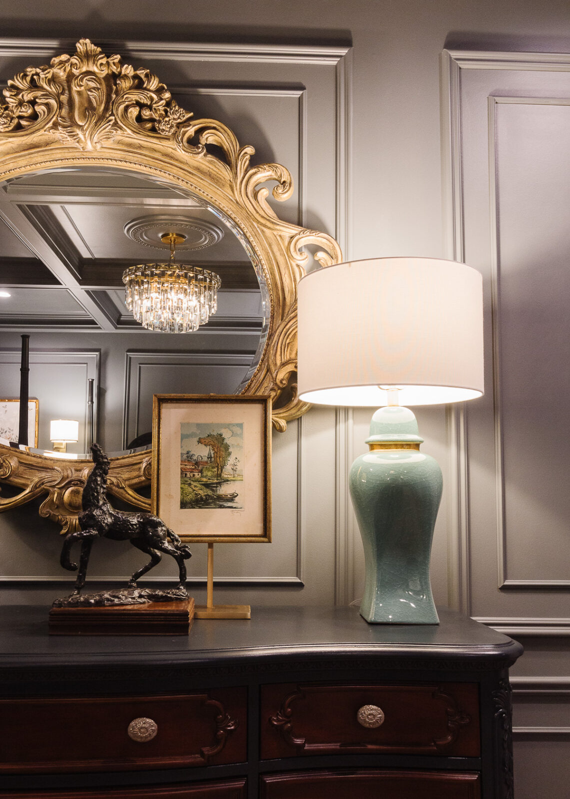 One Room Challenge Reveal of the Moody Traditional Main Bedroom Spring ...