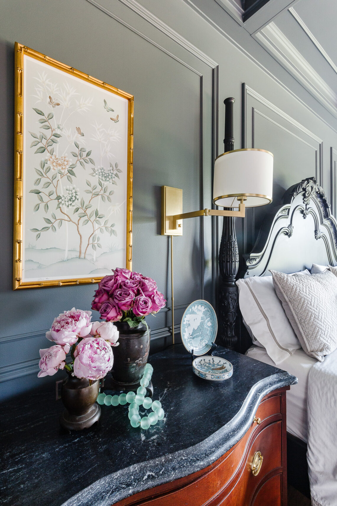 One Room Challenge Reveal of the Moody Traditional Main Bedroom Spring ...