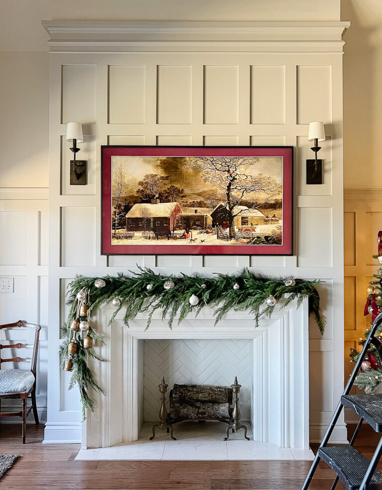 Classic Burgundy and Silver Mantel - Deeply Southern Home