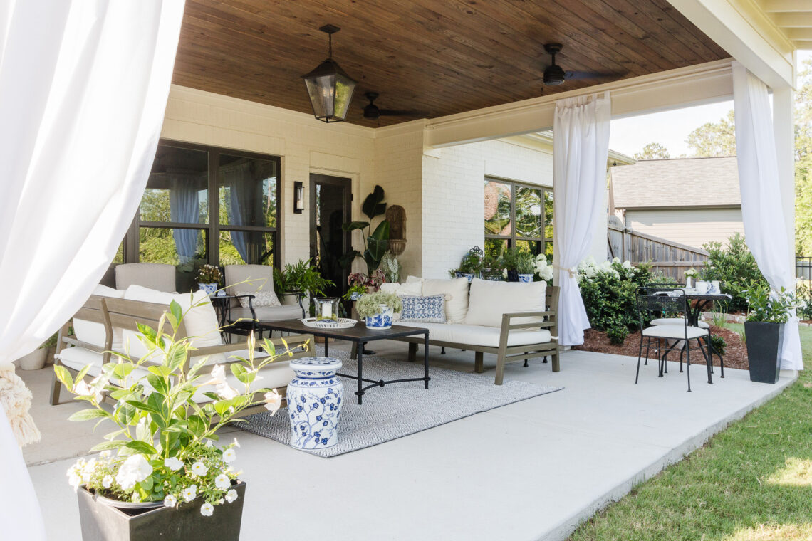 Our Extended Back Patio Reveal - Deeply Southern Home
