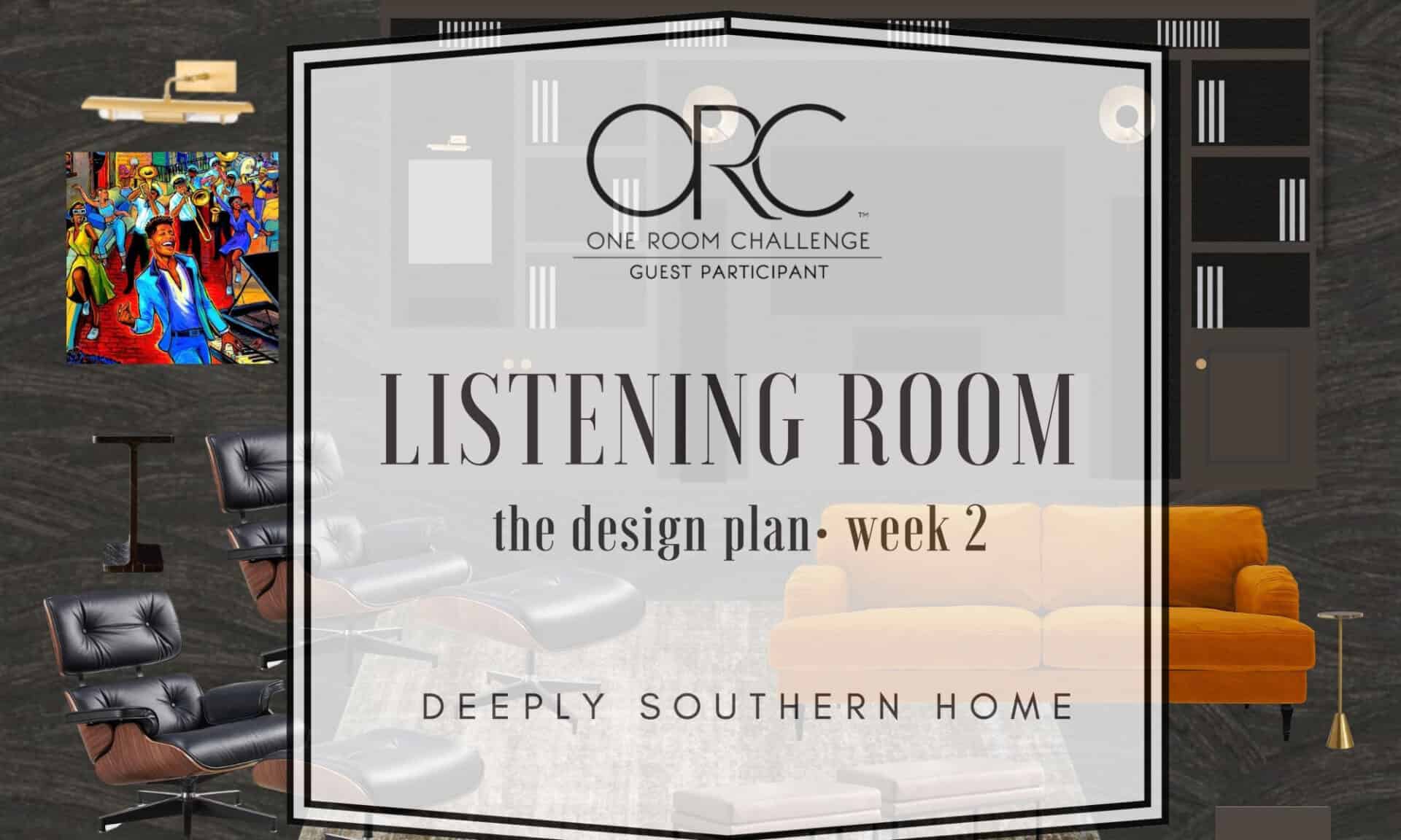 Listening Room Design- the One Room Challenge - Deeply Southern Home