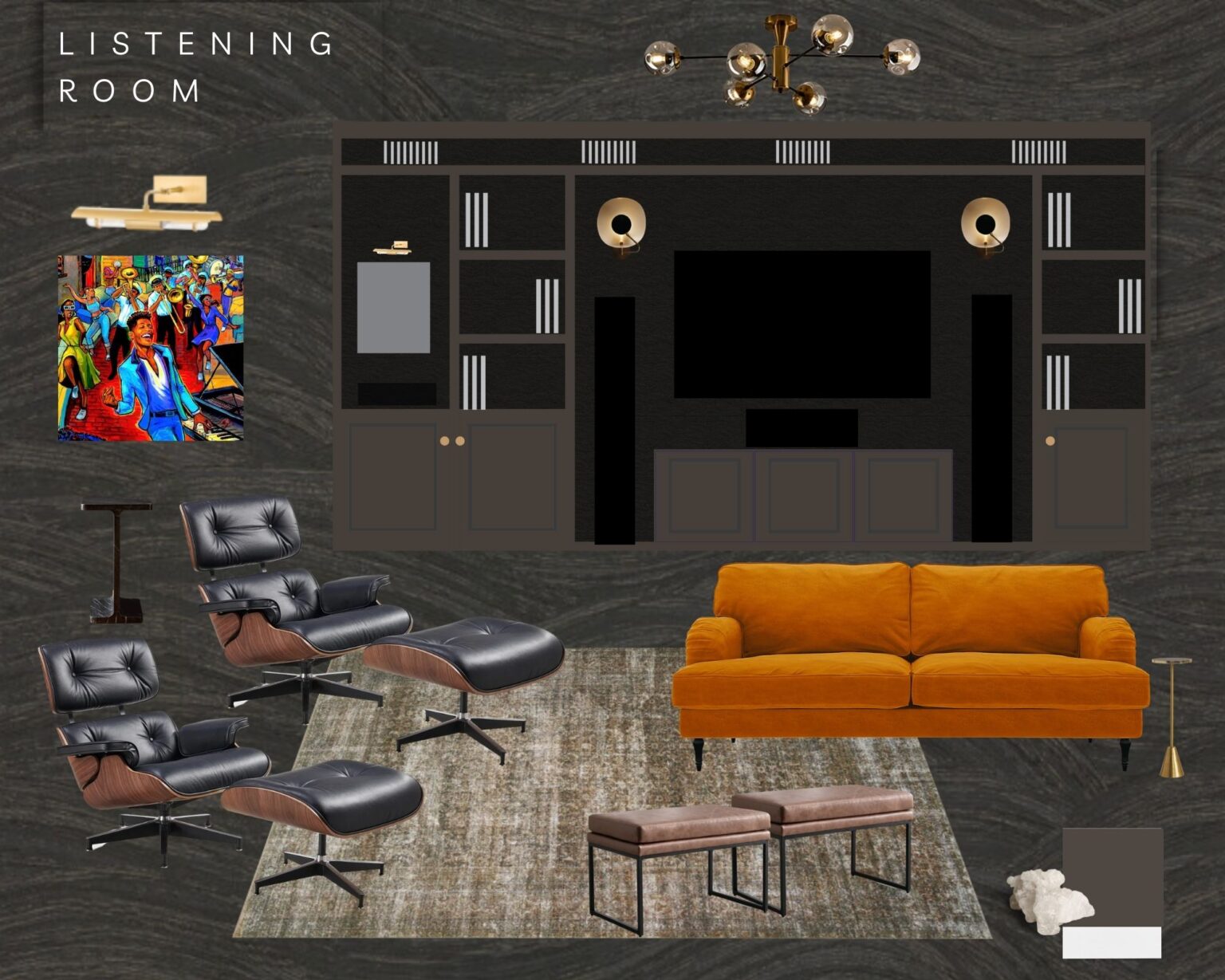 Listening Room Design- the One Room Challenge - Deeply Southern Home