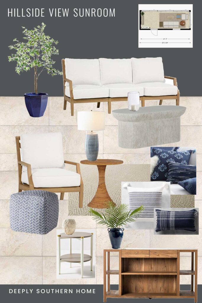 Client: Hillside View Sunroom - Deeply Southern Home